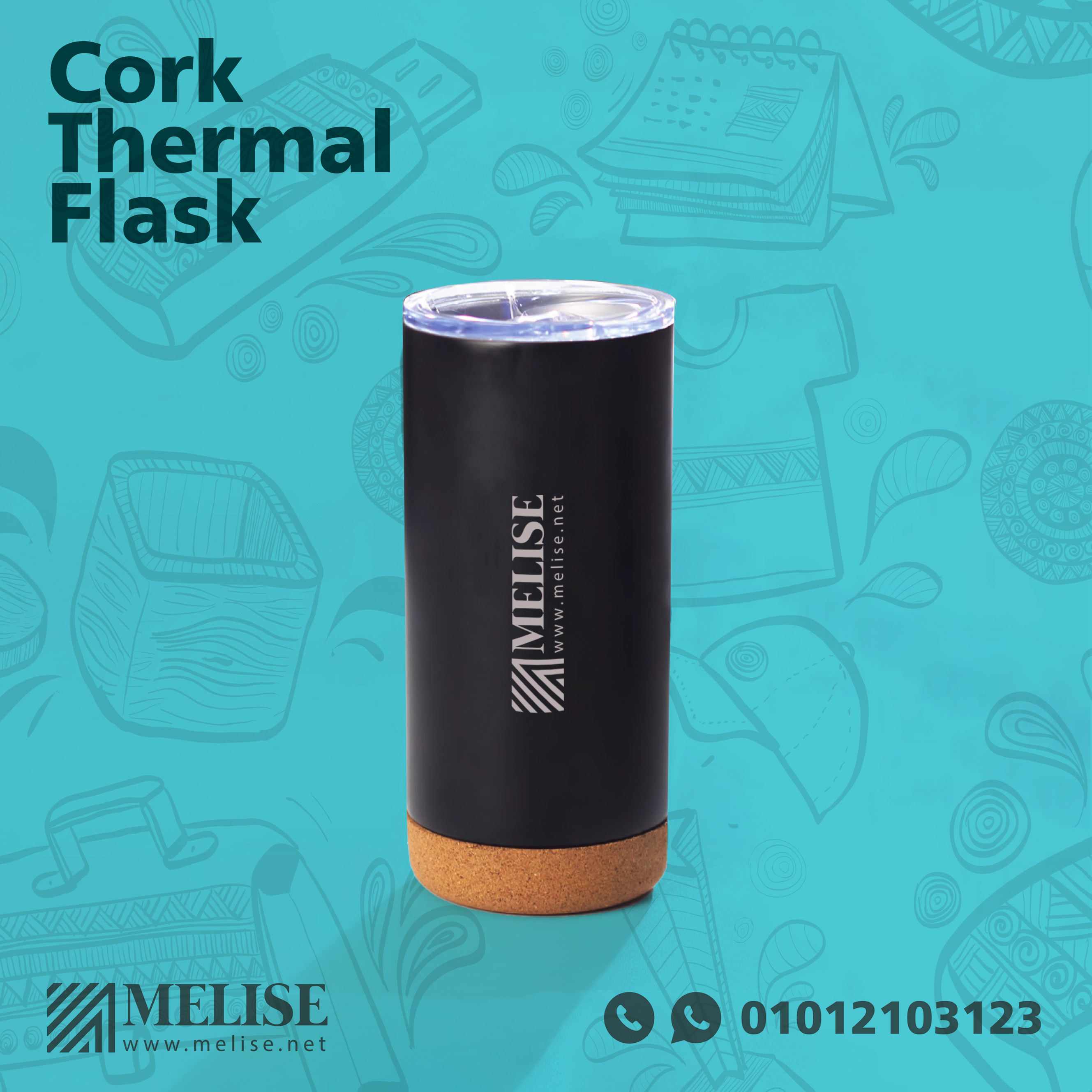 Branded Promotional Cork Thermal Flask - Melise Advertising Co.